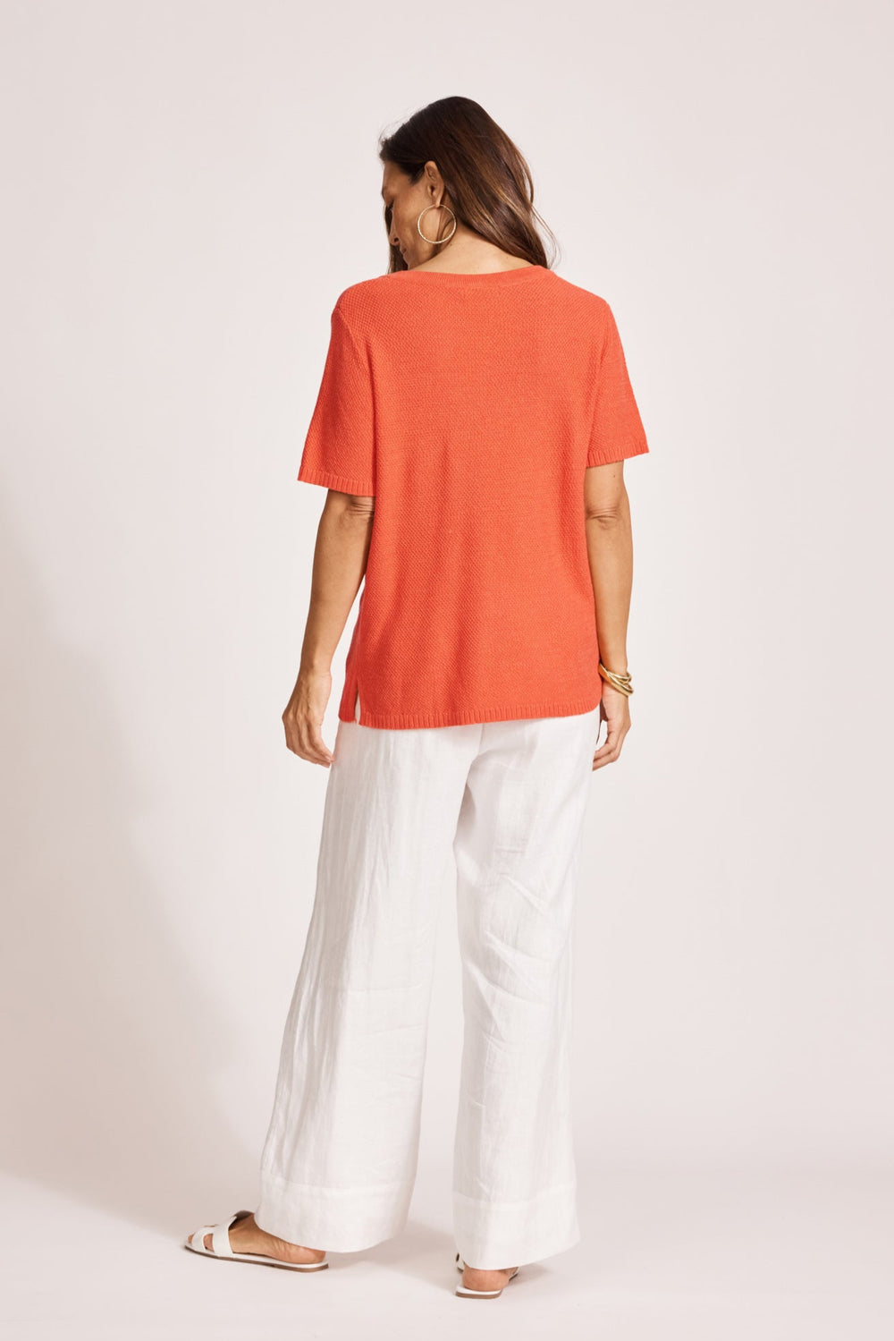 Artemis V Knit Top - Coral