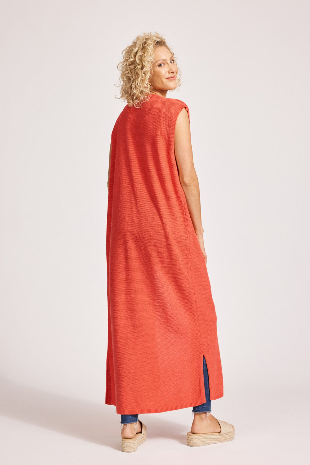 Artemis Knit Vest - Coral